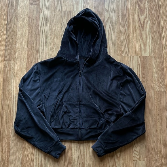 SKIMS | Tops | Skims Velour Cropped Jacket | Poshmark